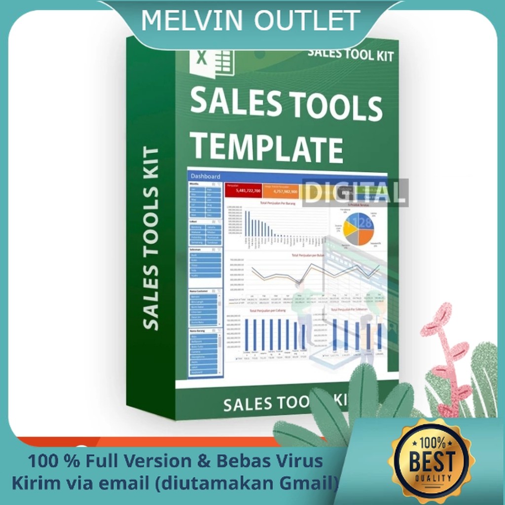 Jual TOOLS EXCEL CRM & SALES Toolkit Template - Sales Tools Template Ms ...