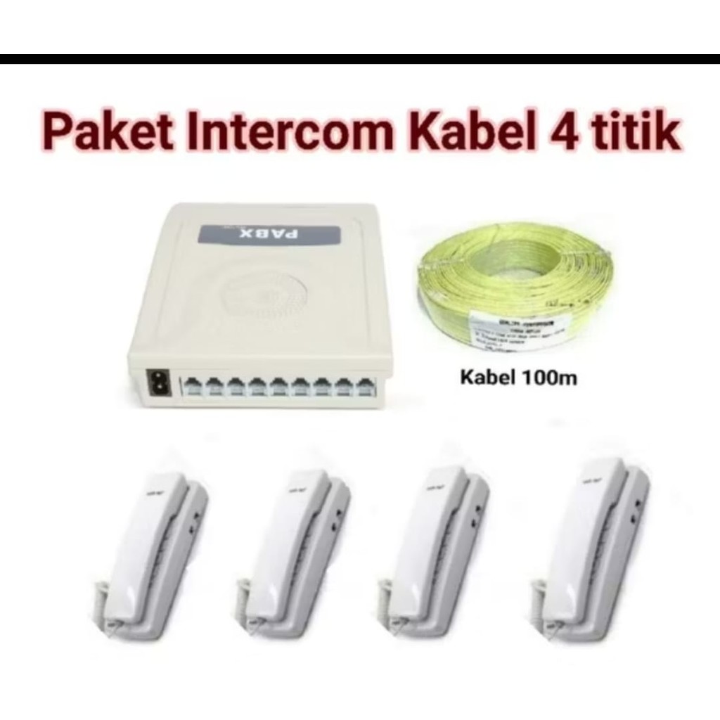 Jual Paket Intercom Pakai Kabel 4 Channel ( Pemasangan Sangat Mudah ...