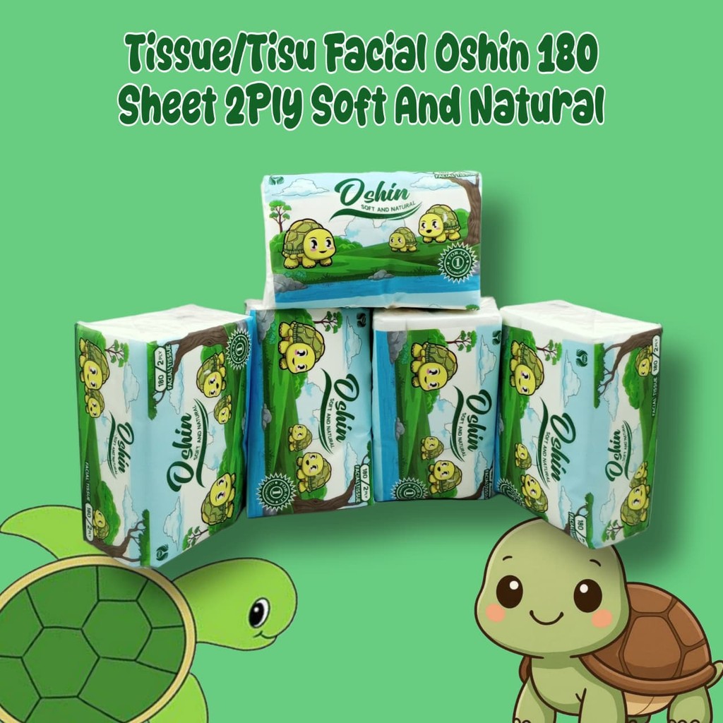 Jual Tissue/Tisu Facial Murah Oshin 180 Sheet 2Ply Soft And Natural ...