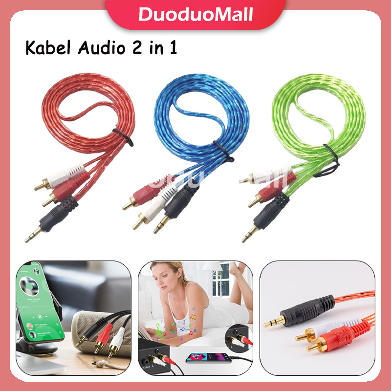 Jual Kabel Audio 2 in 1/Kabel Jack Audio 2 in 1 | Shopee Indonesia