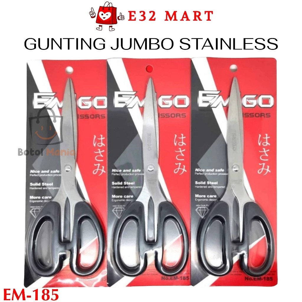 Jual E32 - ATK016 Gunting Emigo Size Jumbo 20Cm Bahan Stainless Steel ...
