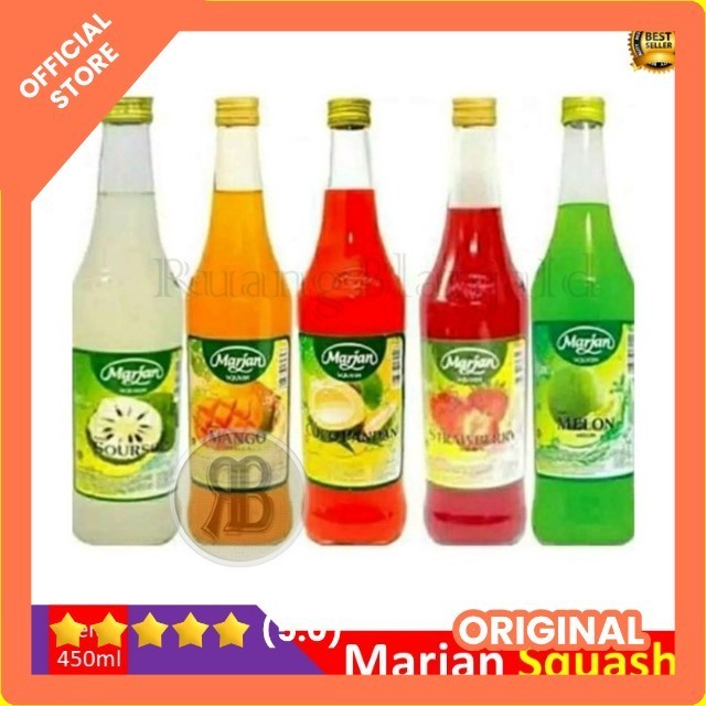 Jual sirup Marjan squash 425ml ALL VARIAN - mangga - nanas - orange ...