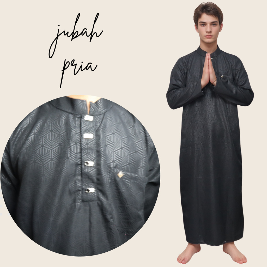 Jual Jubah Pria Gamis Pria Dewasa Terbaru Lengan Tanpa Manset Best Way Premium Hexagonal Elegan ...