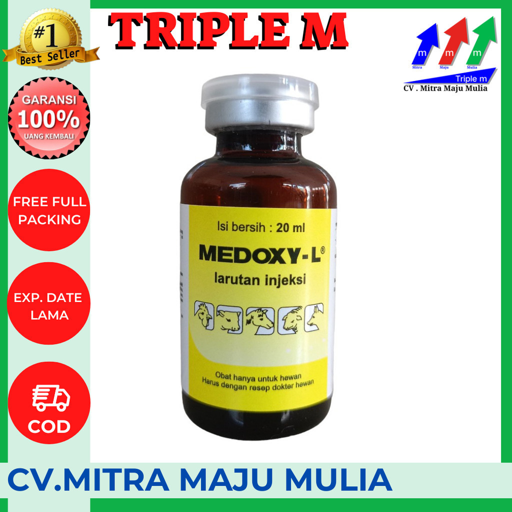 Jual MEDOXY L 20 ml Obat Anti Infeksi Hewan Spektrum Luas Anjing Kucing ...