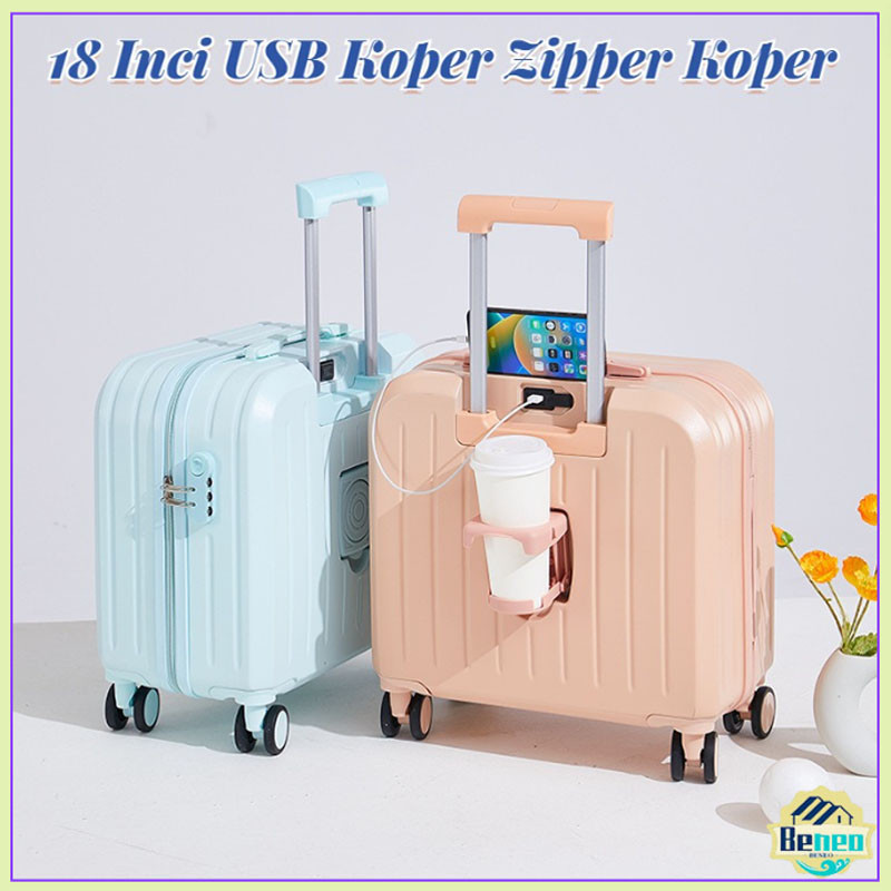 Jual 18 Inci USB Koper Zipper Koper Portabel/Koper Pilot Desain Baru ...