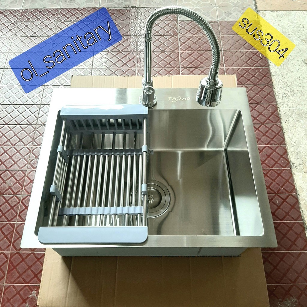 Jual bak cuci piring stainless bcp / bak cuci piring tebal/rak cuci ...