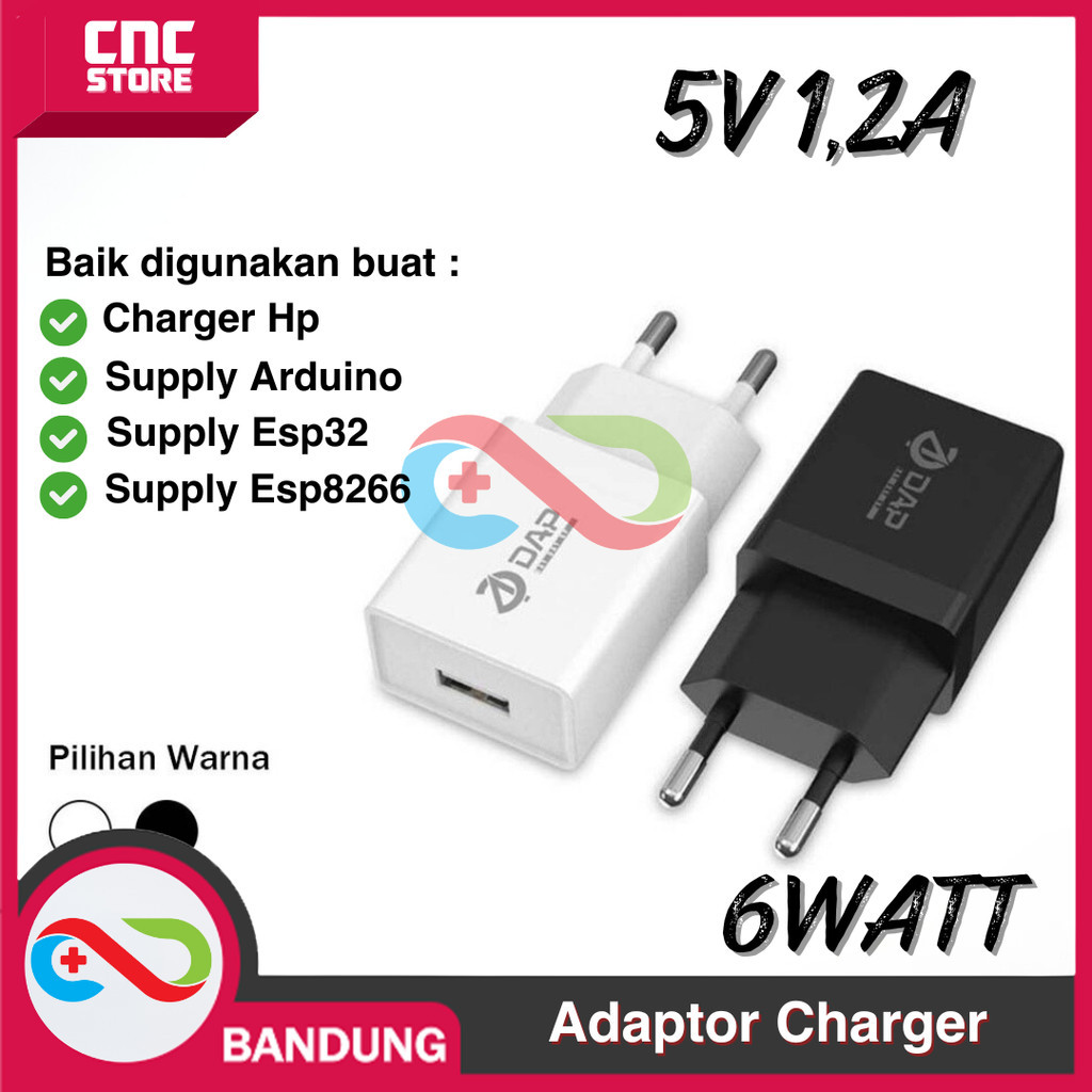 Jual TRAVEL CHARGER ADAPTOR UNIVERSAL FOR HP ESP32 ESP8266 1 Port USB 1.2A | Shopee Indonesia