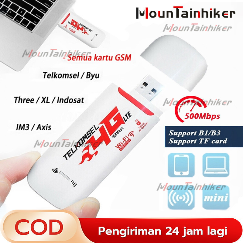 Jual Modem WIFI 4G All Operator 500 Mbps WIFI Travel USB Mobile WIFI Portable Router Support 10 ...