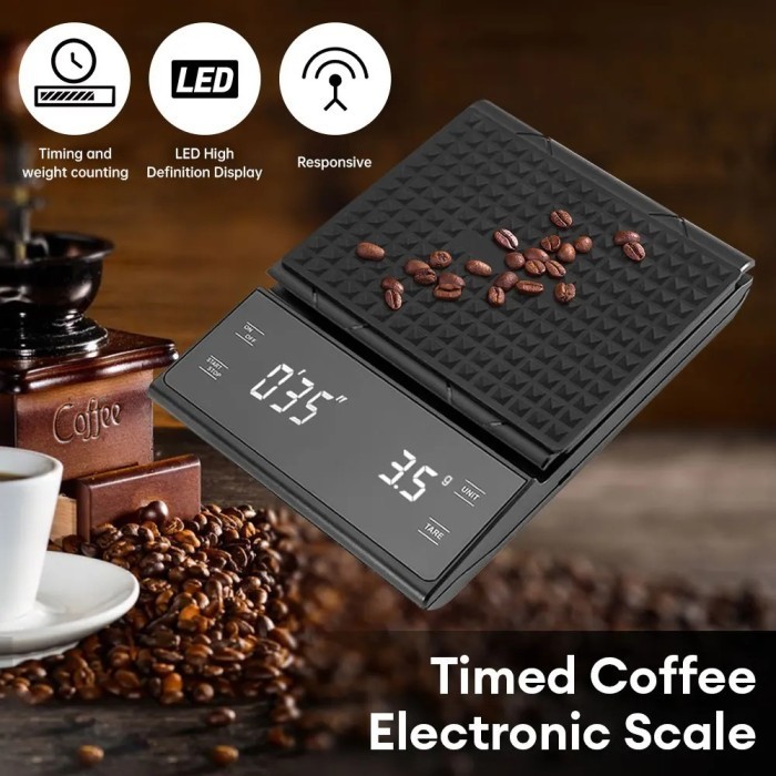 Jual Timbangan Kopi Digital Coffee Scale 3kg/0.1 g High Precision Pour ...