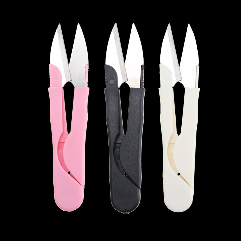 Jual Multicolor Trimming Sewing Scissors, U Shape Clippers, Yarn ...