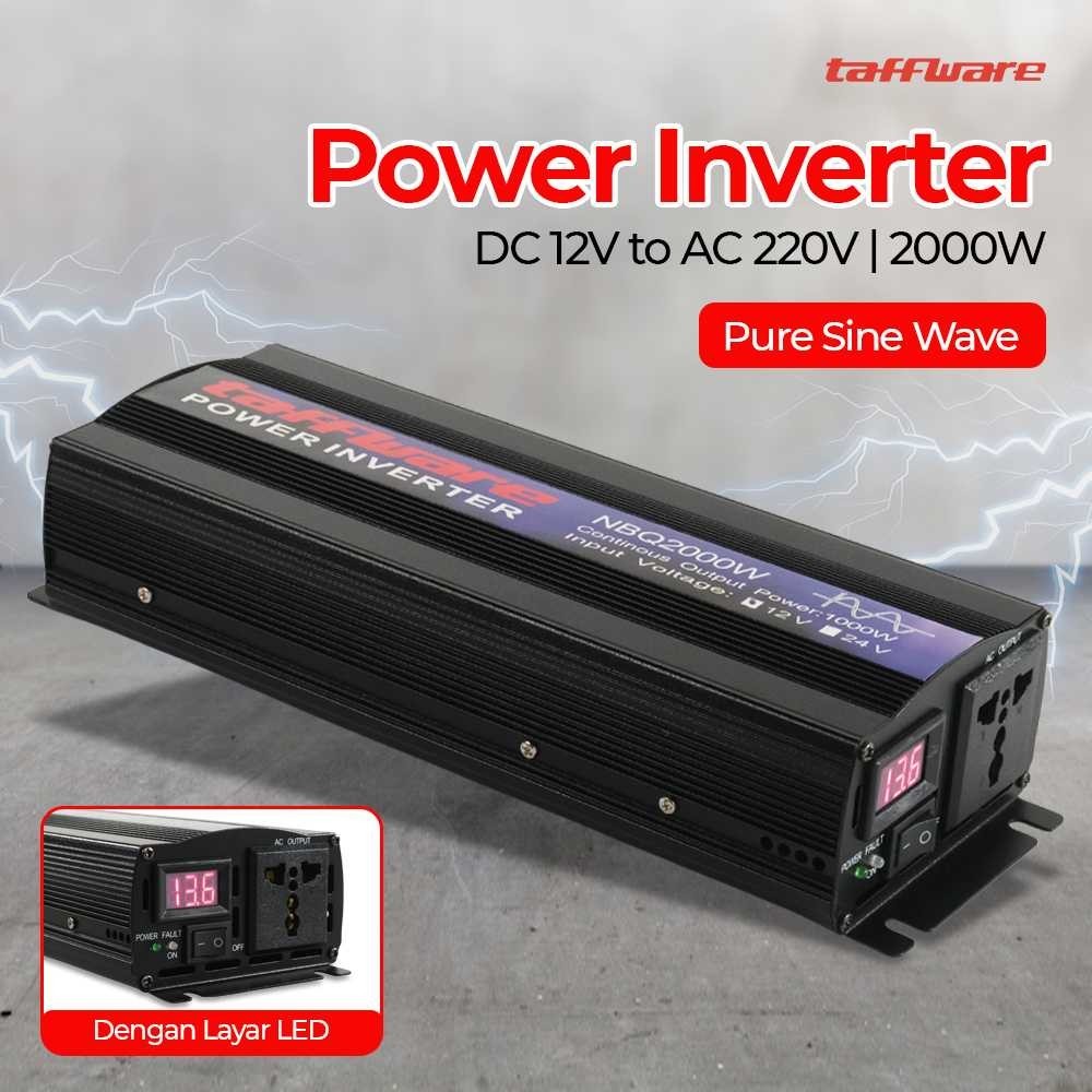 Jual Taffware Power Inverter Mobil Pure Sine Wave DC 12V & 24V to AC ...