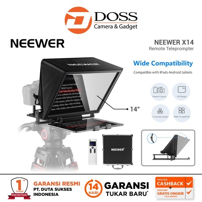 Jual Neewer X14 14 inch Professional Teleprompter X 14 Broadcast ...