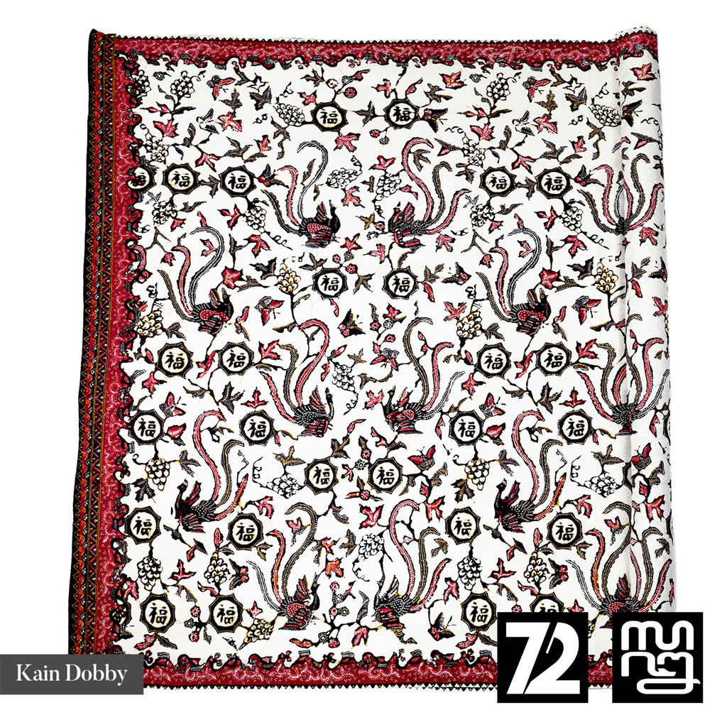 Jual KAIN BATIK PREMIUM Bahan Dobby Motif Burung Kecapi Kanji Warna ...