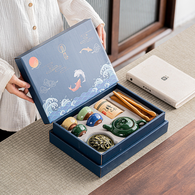 Jual Kung Fu Tea Set Gift Boxed Tea Set for Friends Chinese Tea ...