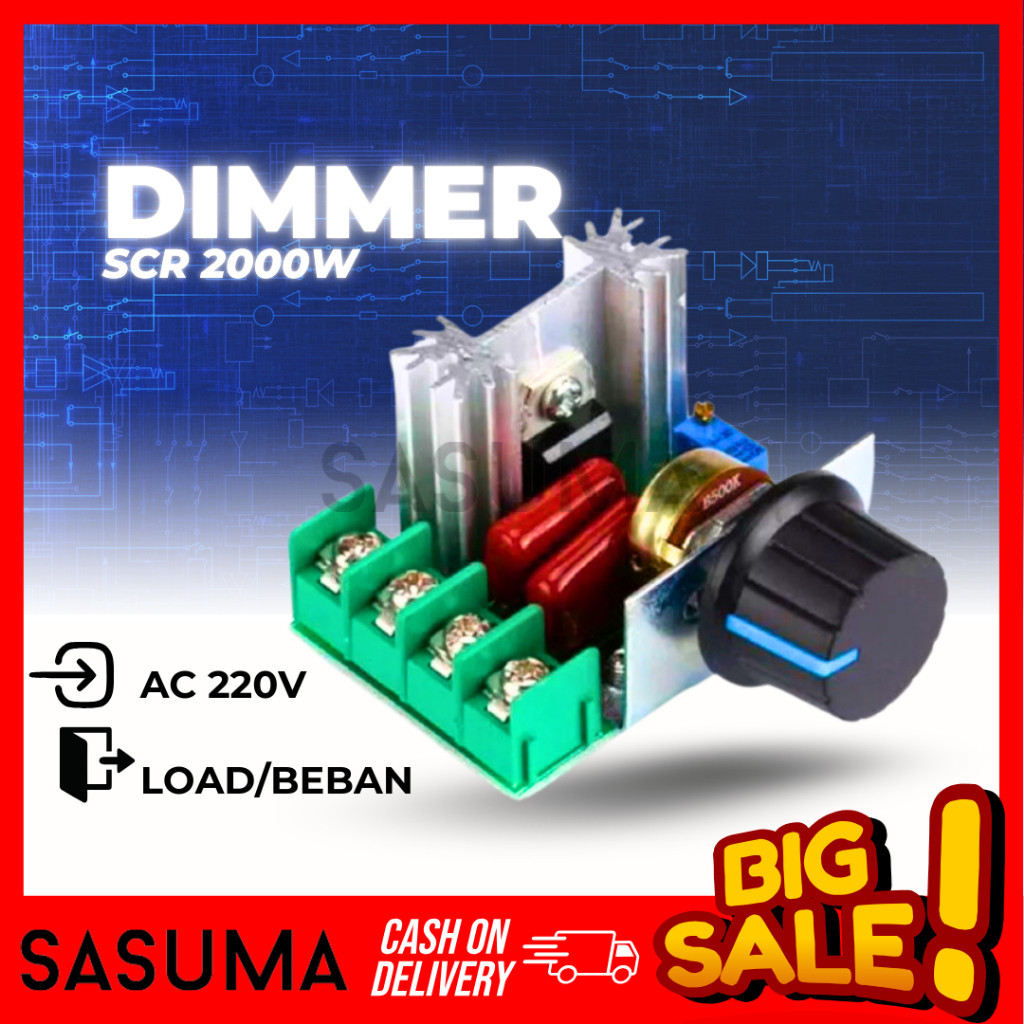 Jual SASUMA Dimmer SCR 2000W Voltage Regulator Speed Controller Motor ...