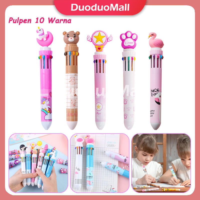 Jual Bulpen 10 Warna Bermotif Lucu/Pulpen Anak Anak | Shopee Indonesia