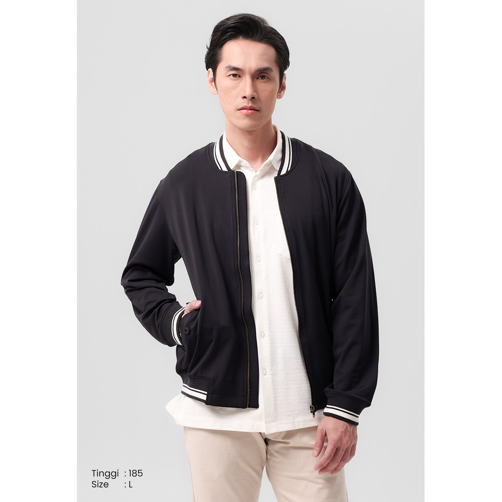 Jual MANZONE - Jacket Pria Trev Comfort Fit - Black | Shopee Indonesia
