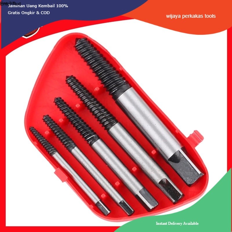 Jual screw extractor set 5pcs tap balik set 5pcs pencabut baut rusak ...