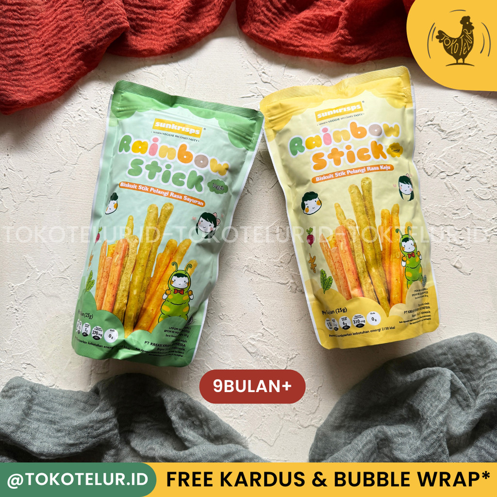 Jual SUNKRISPS - Rainbow Stick 50g | Biskuit Stik Pelangi Rasa Sayuran ...