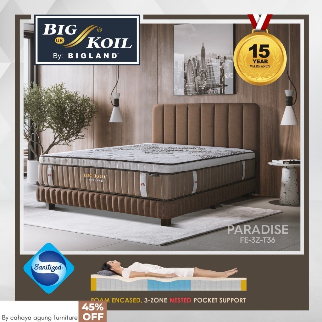 Jual Big Koil PARADISE FE-3Z-T40 by Bigland (Foam Encasement) - Kasur Saja/Full Set - FREE ...