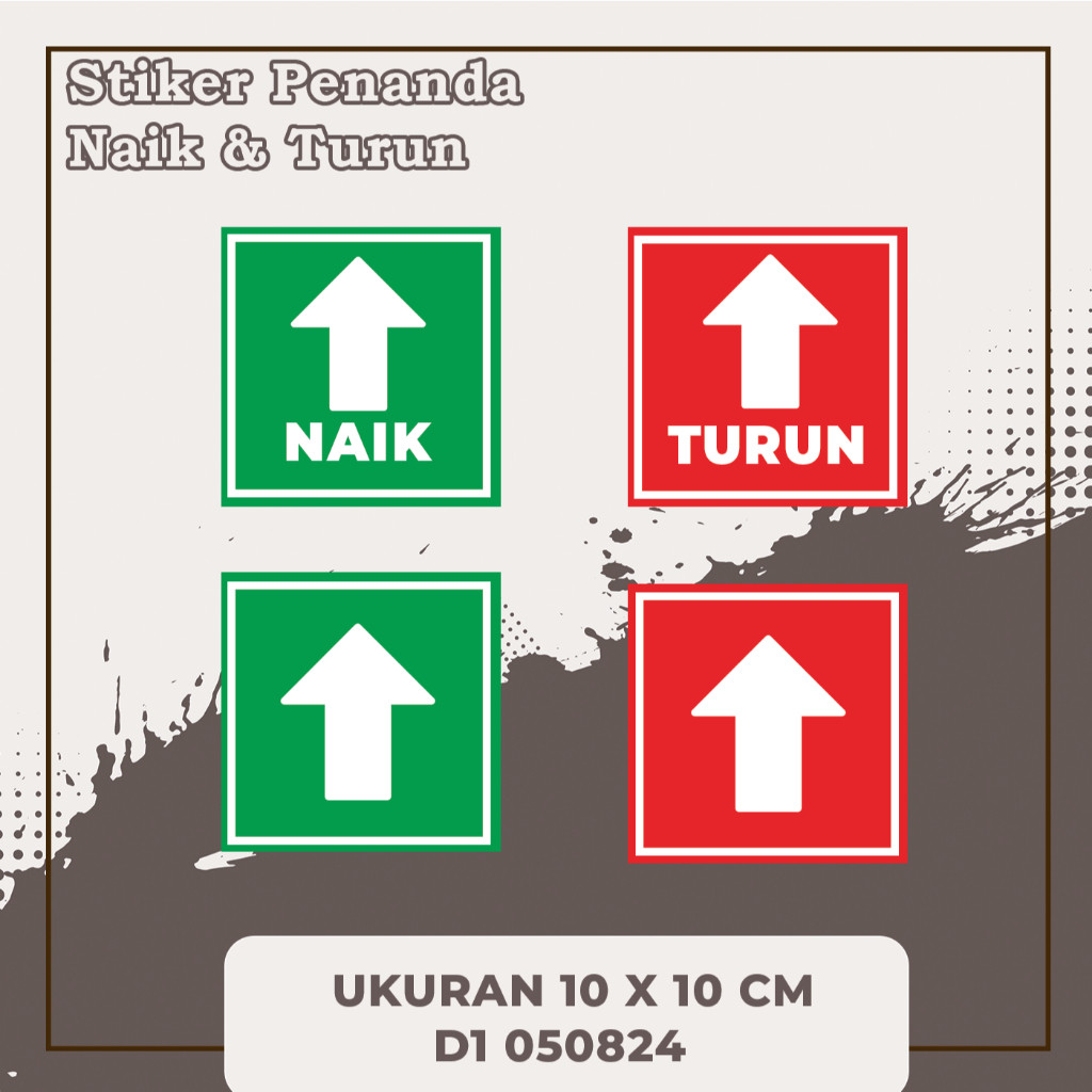 Jual Stiker Arah Panah ( 1SET - 2PC ) / Stiker Naik Turun / Stiker ...
