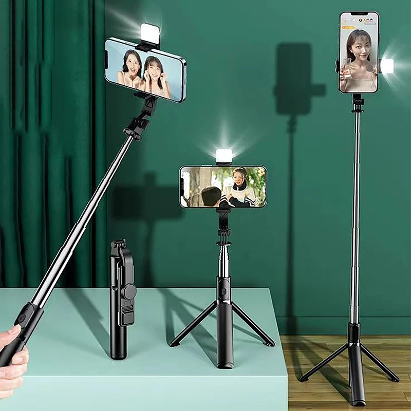 Jual Foldable Wireless Bluetooth Selfie Stick Remote Shutter Tripod ...