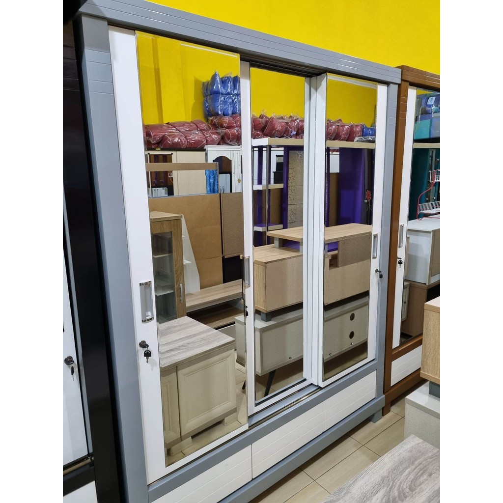 Jual Lemari pakaian pintu sliding full cermin | Shopee Indonesia