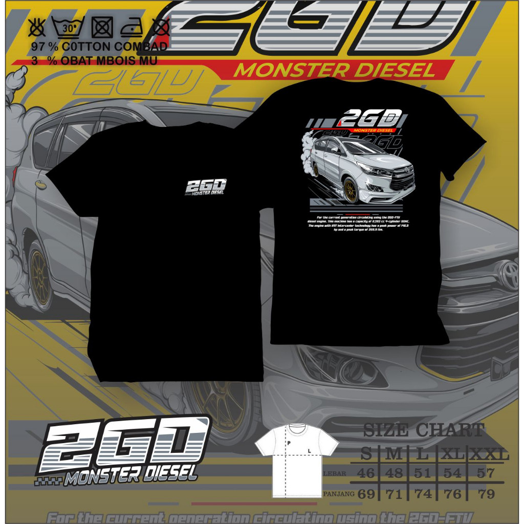 Jual KAOS MOBIL TOYOTA INNOVA REBORN 2GD TERBARU | Shopee Indonesia