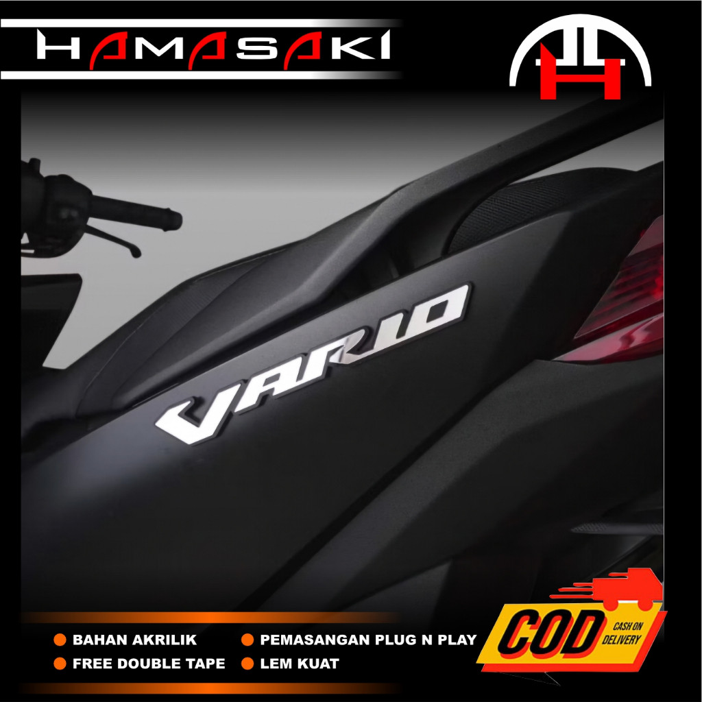Jual Emblem Vario Stiker Timbul 3D Motor VARIO Emblem Click Vario ...