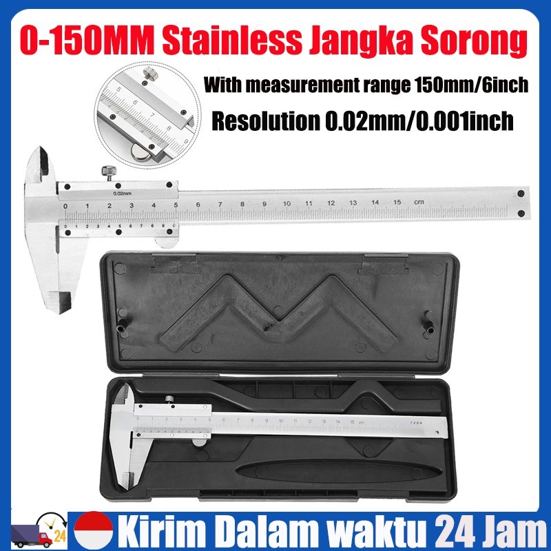 Jual 【Stok Siap】Jangka Sorong Stainless 6Inch Vernier Caliper 150MM Sigmat Besi Manual | Shopee ...