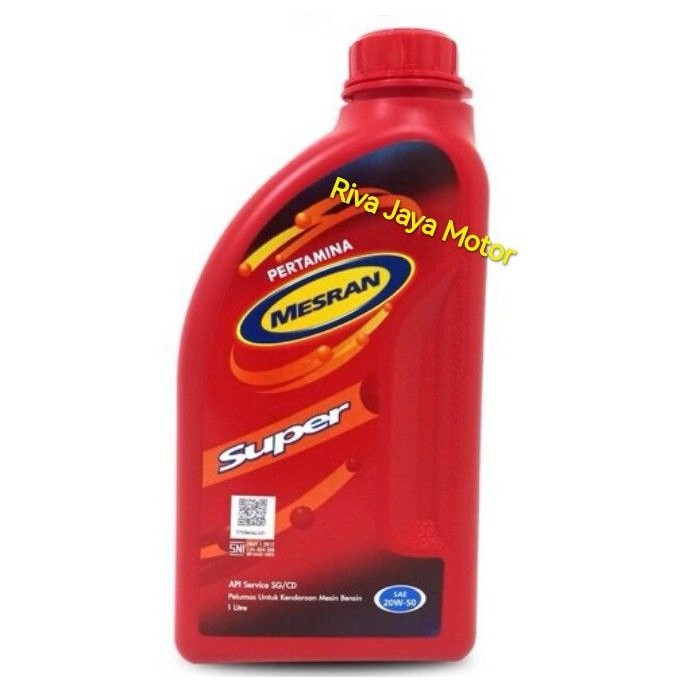 Jual Oli Mesran Super 20w50 20w-50 1 Liter 1L Original Motor Bebek ...