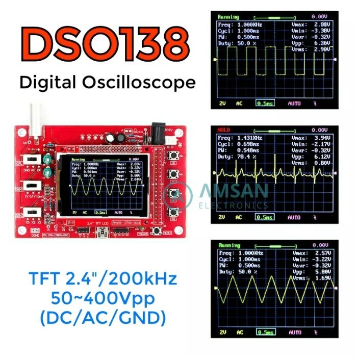 Jual DSO138 Digital Oscilloscope 1Msps Osiloskop DSO 138 | Shopee Indonesia