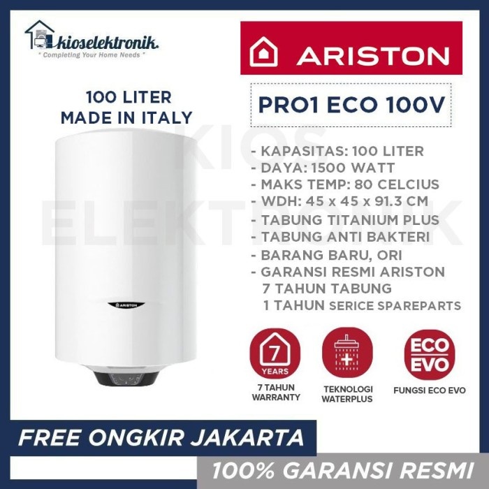 Jual Water Heater Ariston Pro1 Eco 100v - Pro 1 Eco 100 v - Pro1eco 100 ...