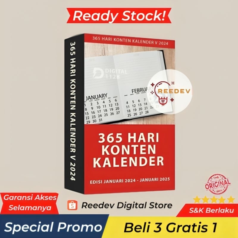 Jual 365 Hari Konten Kalender 2024 - Konten Kalender Terbaru - Asegi ...
