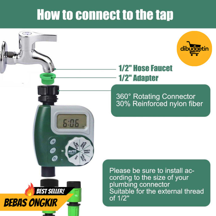 Jual Digital Timer Keran Air Solenoid Taman Otomatis Programmable ...