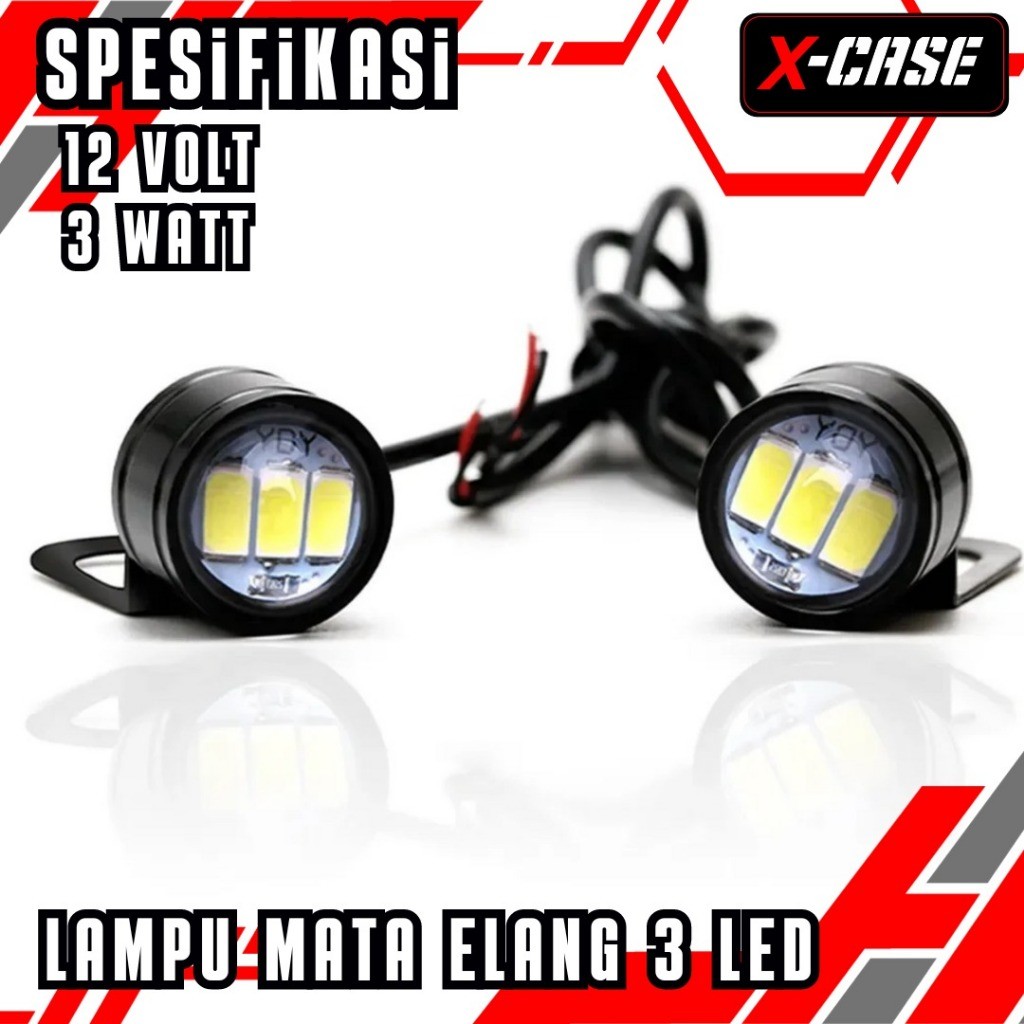 Jual X-Case Lampu 2777 Sen Mata Elang 3 Led 12 Volt 3 Watt Eagle Eye Waterproof Universal ...