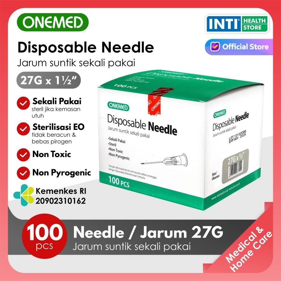 Jual Disposable Needle Onemed 23G 24G 25G 26G 27G 30G 100pcs Jarum BOX | Shopee Indonesia