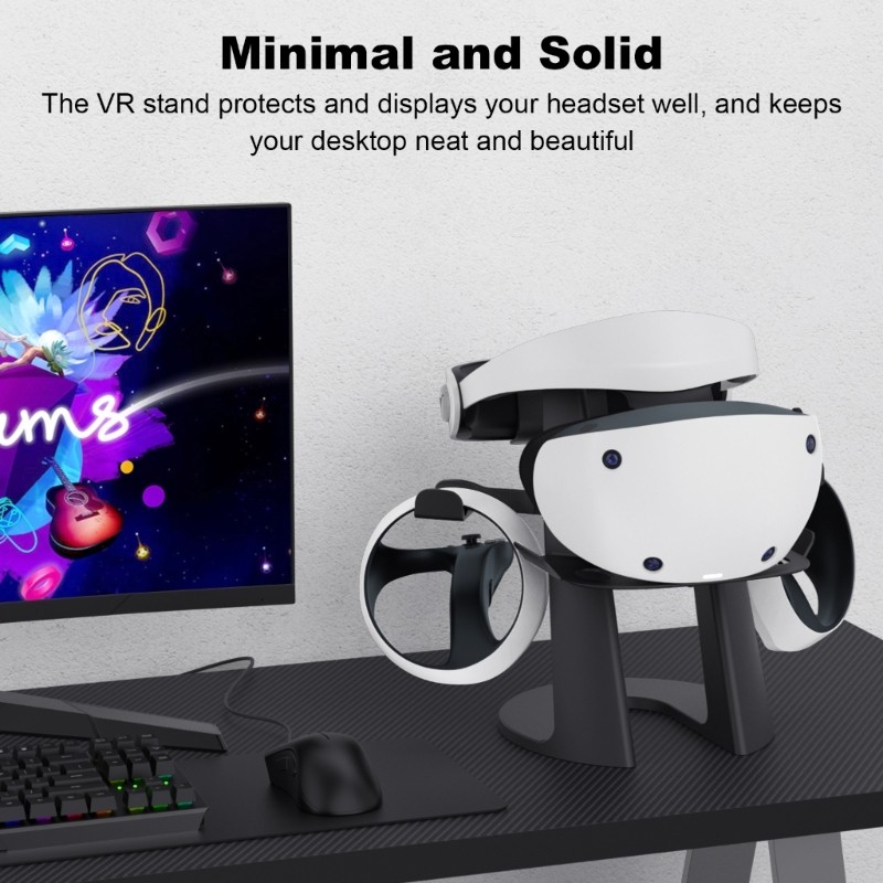 Jual VR Stand Multifunction VR Headset Stand Display Holder for PS VR 2 ...