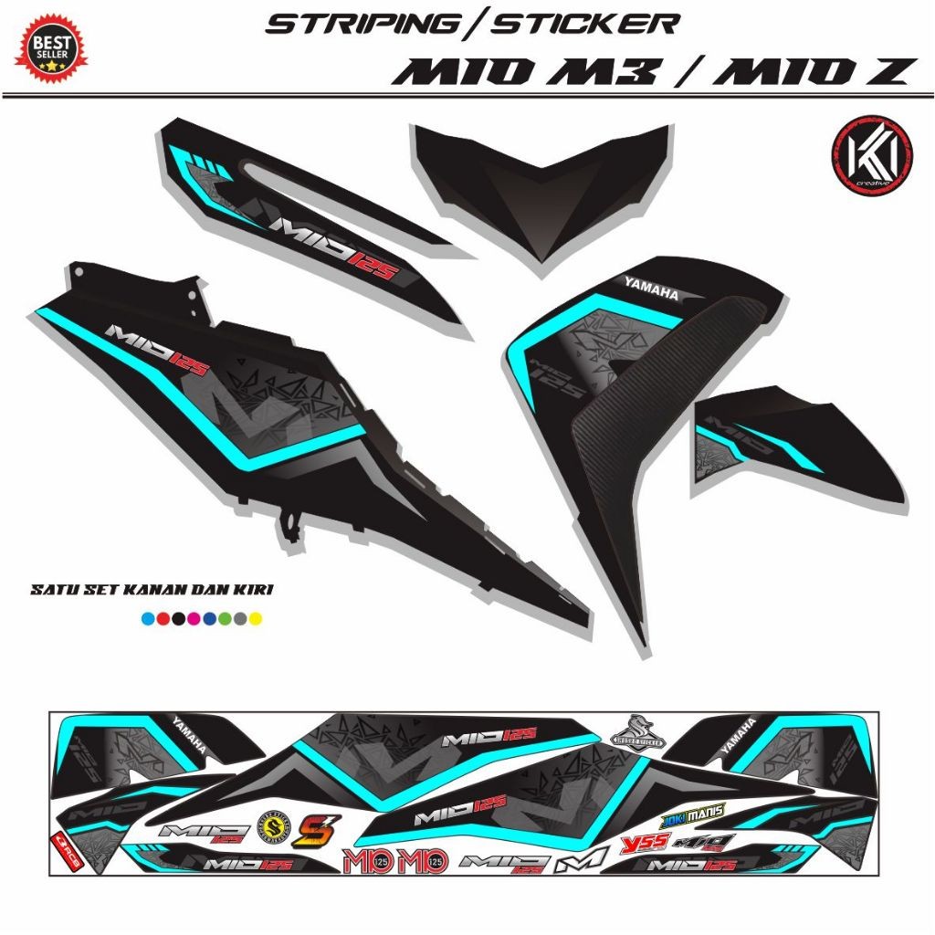 Jual STICKER STRIPING VARIASI MOTOR MIO Z / MIO M3 NEW MOTIP VARIASI ...