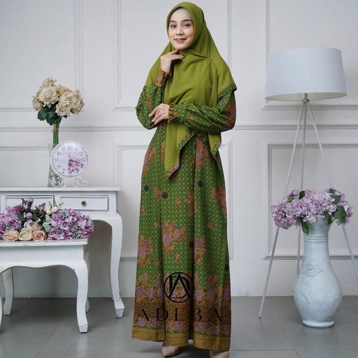 Jual GAMIS BATIK MUSLIMAT SANWOS FLUI ADEBA - NU BAHANSANWOS - Lengan ...