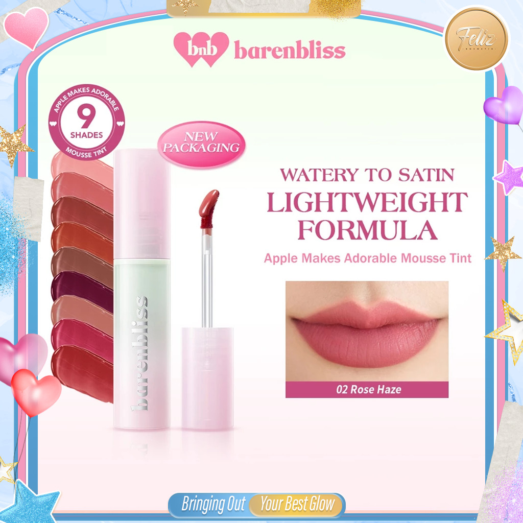 Jual * FELIZ * BNB Barenbliss Apple Makes Adorable Mousse Tint | Shopee ...