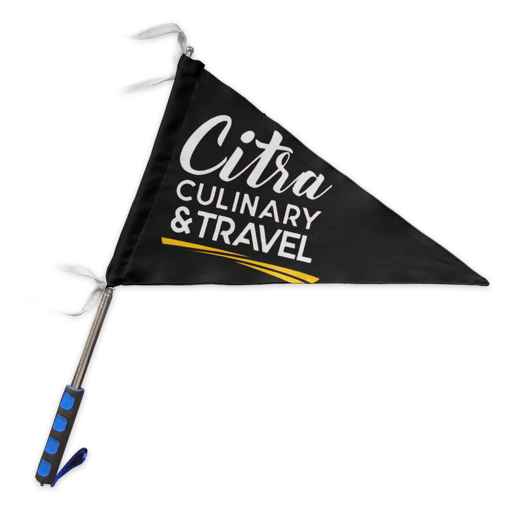 Jual Cetak Bendera Custom Tour Guide Segitiga untuk Tour Travel ...