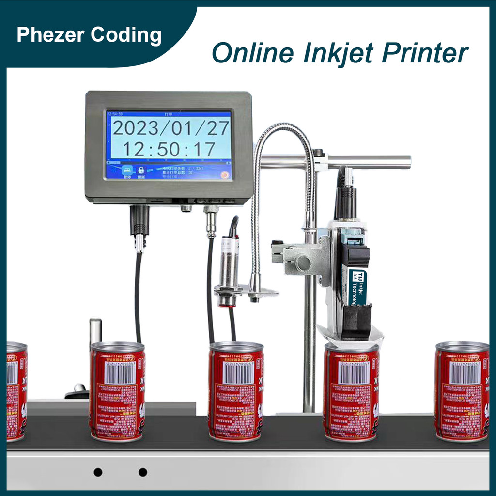 Jual Phezer 12.7/25.4mm P170 screen Label Printer 7-inch Online Inkjet ...