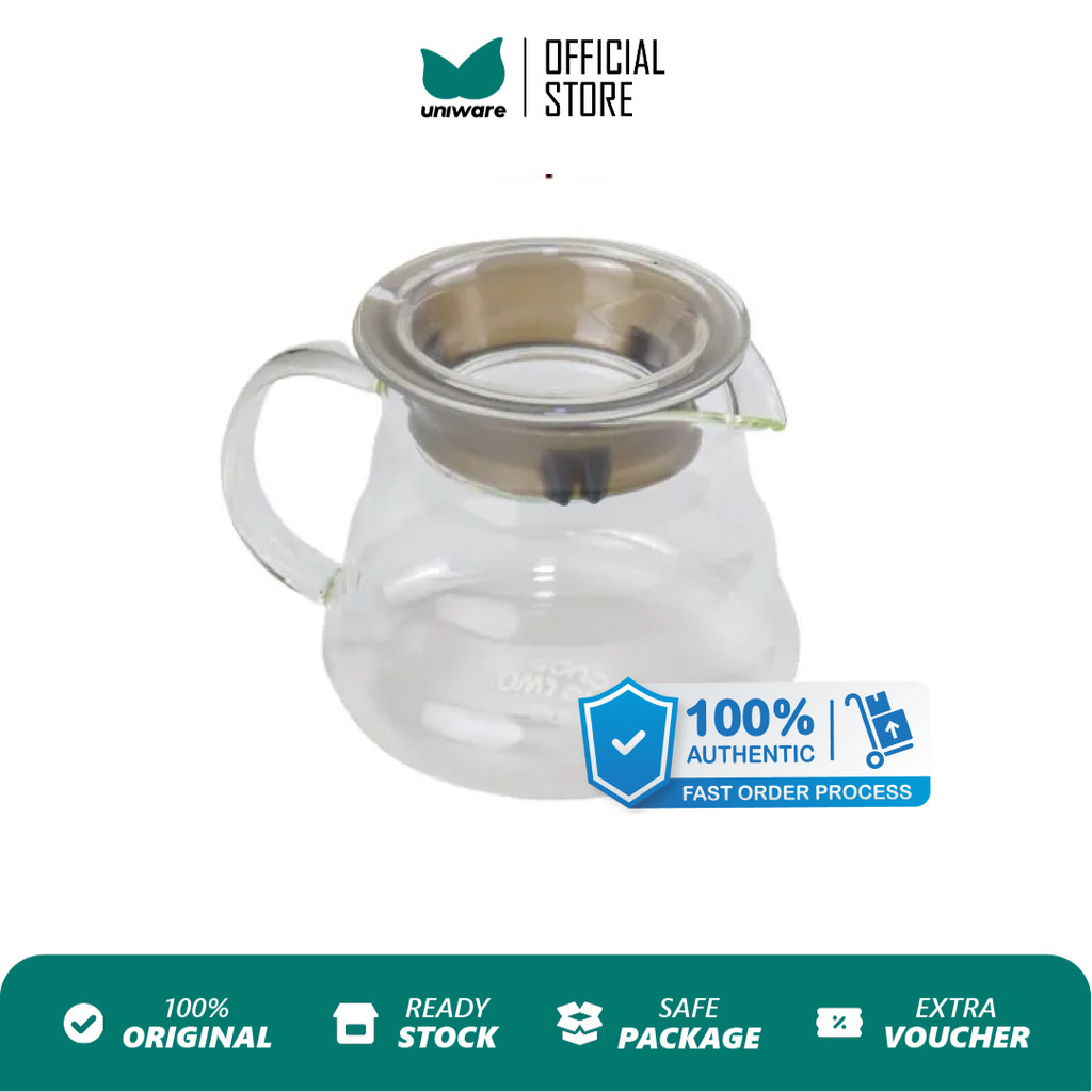 Jual UNIWARE Coffee Server V60 Drip Pour Over Borosilicate Glass ...