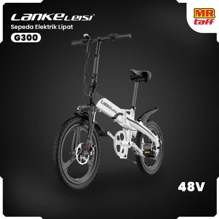 Jual Lankeleisi Sepeda Listrik Lipat Folding Bike Moped 48V 10Ah - G300 ...