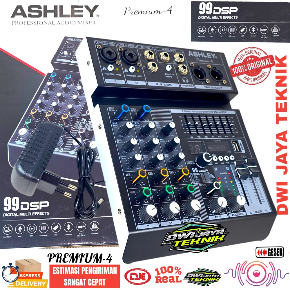 Jual Mixer ASHLEY PREMIUM 4 PREMIUM4 4CH ORIGINAL TERBARU 99 DSP | Shopee Indonesia