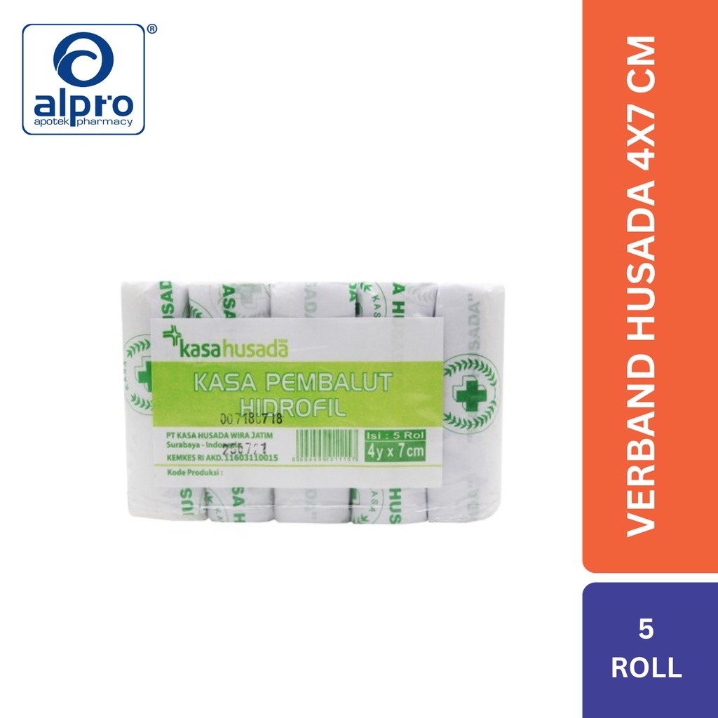 Jual Verband Husada 4 x 7 Cm Isi 5 Roll | Shopee Indonesia