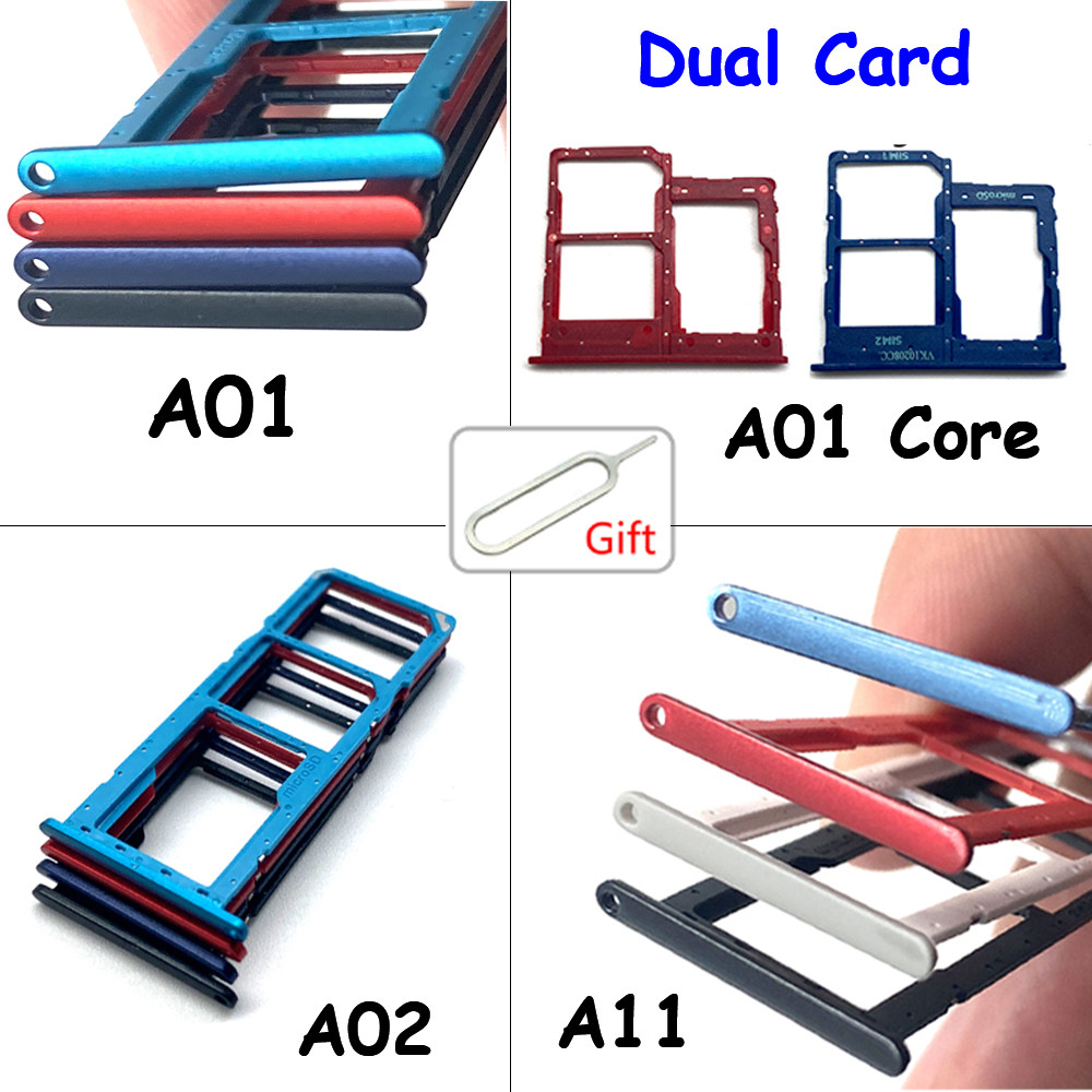 Jual NEW For Samsung A01 Core A02 A11 SIM Card Slot SD Card Tray Chip ...