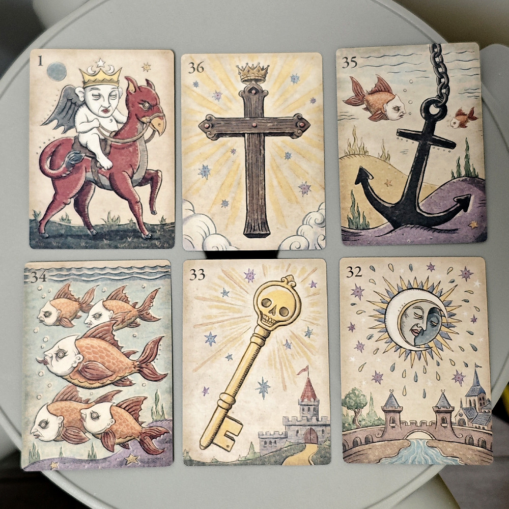 Jual 36 Pcs Lenormand Oracle Cards Deviant Moon Lenormand Della Luna ...