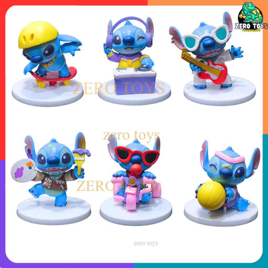 Jual Figure Disney Stitch Vibrant Street Style GenZ Set6 | Shopee Indonesia